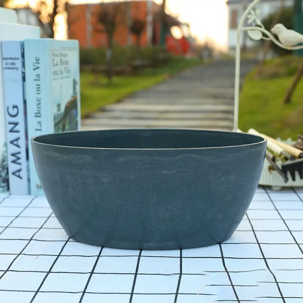 Solid-Color-Oval-Flower-Pot-Planters-Plastic-Bonsai-Succulent-Plant-Pot ...