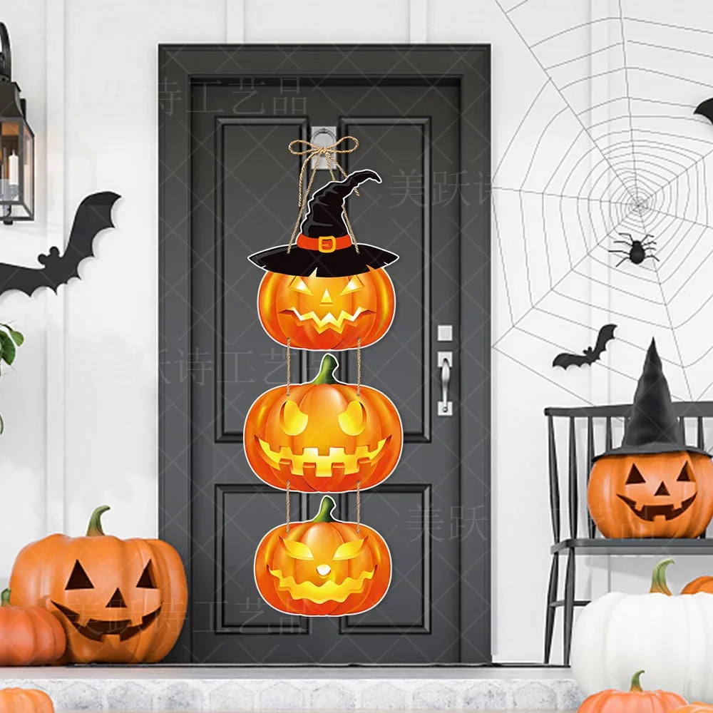 Halloween-Party-Decors-Pumpkin-Ghost-Bat-Door-Hanging-Pendents-Happy ...