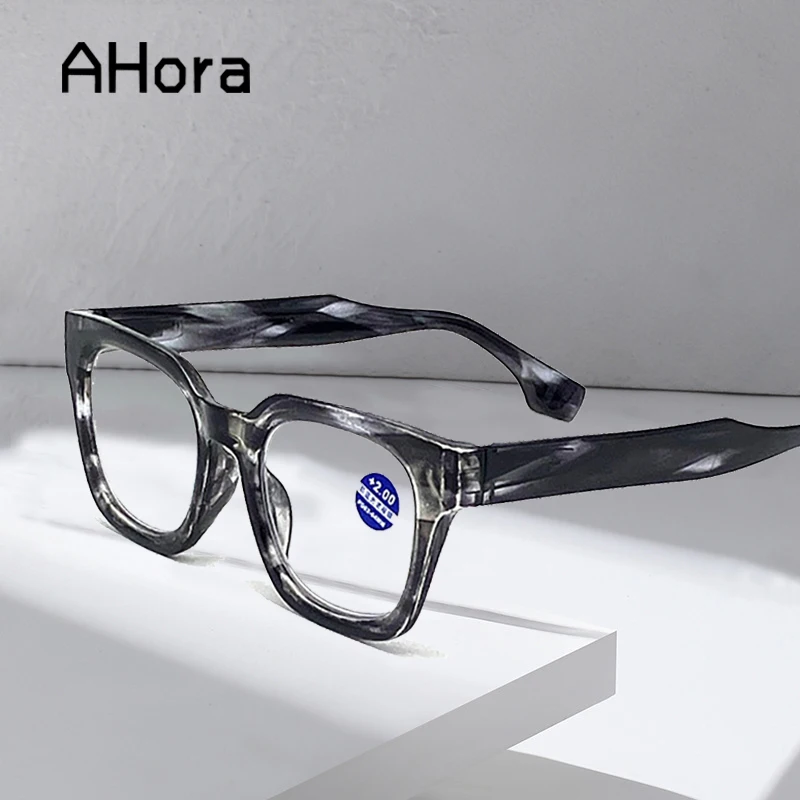 Ahora-Ins-Big-Square-Frame-Reading-Glasses-Unisex-Ink-Color-Presbyopia ...