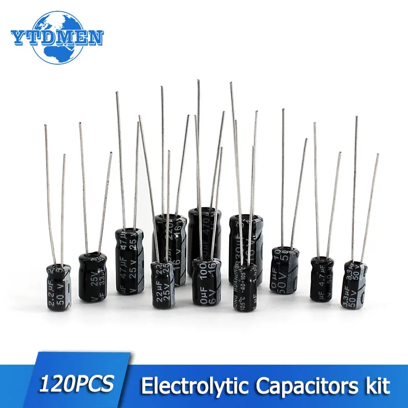 120pcs-lot-16V-25V-50V-Aluminum-Electrolytic-Capacitor-12-values ...