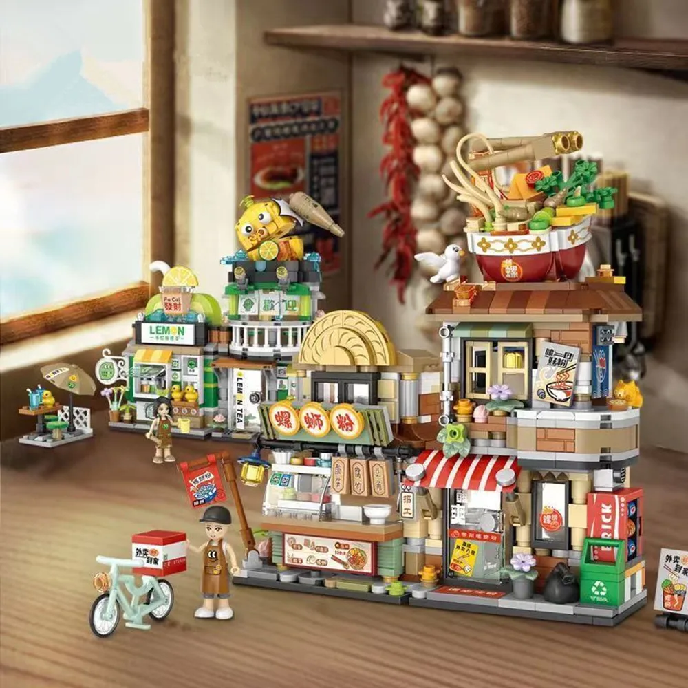 LOZ-Creative-Mini-Blocks-Kids-Building-Bricks-Snack-Bar-Sea-Fish-Food ...