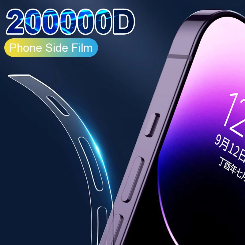 Carbon Fiber Sticker Clear Matte Phone Side Film For iPhone 14 13 12 ...