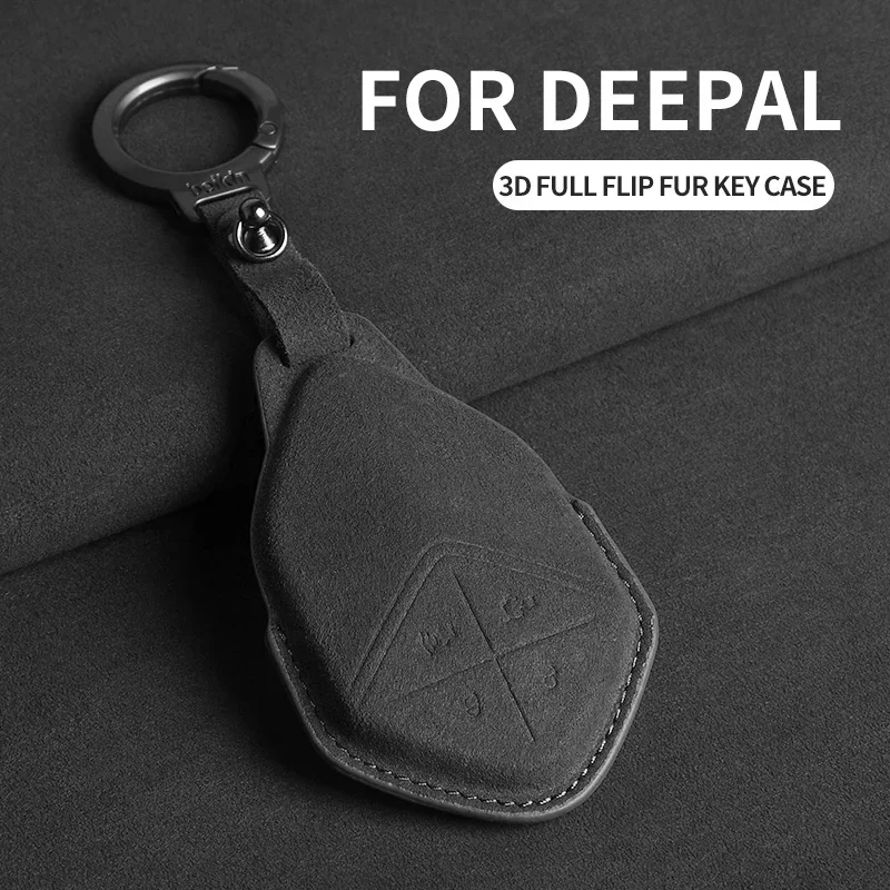 For Changan DEEPAL S7 SL03 2022 2023 2024 4 Buttons Suede Car Remote ...
