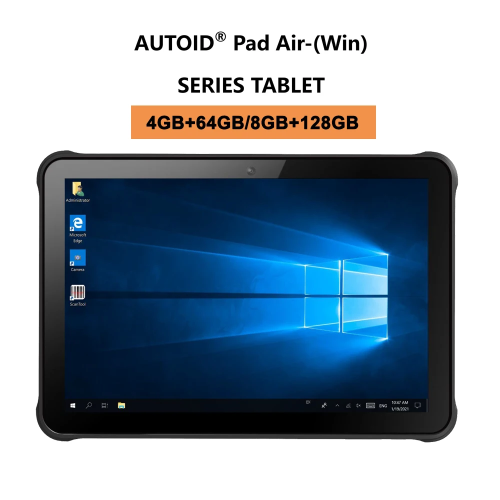 Autoid Pad Air Windows 10 Rugged Tablets Iot Enterprise 64 Bit 8gb 128gb Industrial Barcode ...