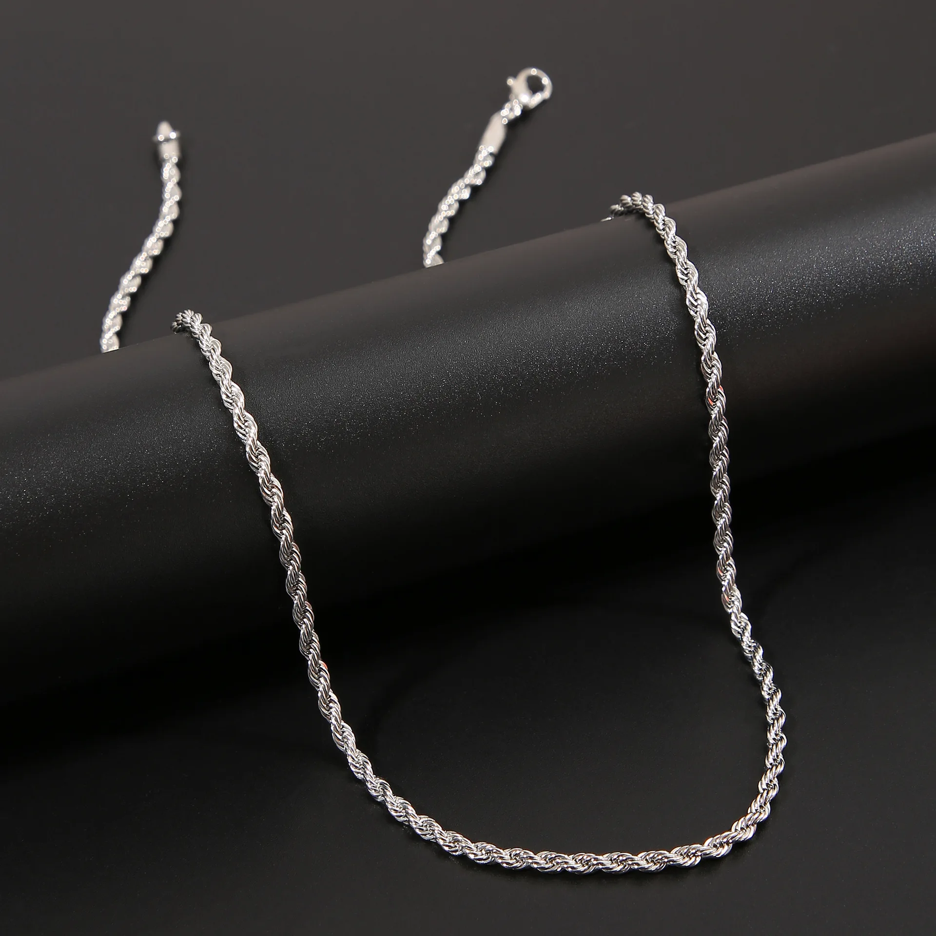 Classic Cuban Stainless Steel Rope Chain - Men's Improvement