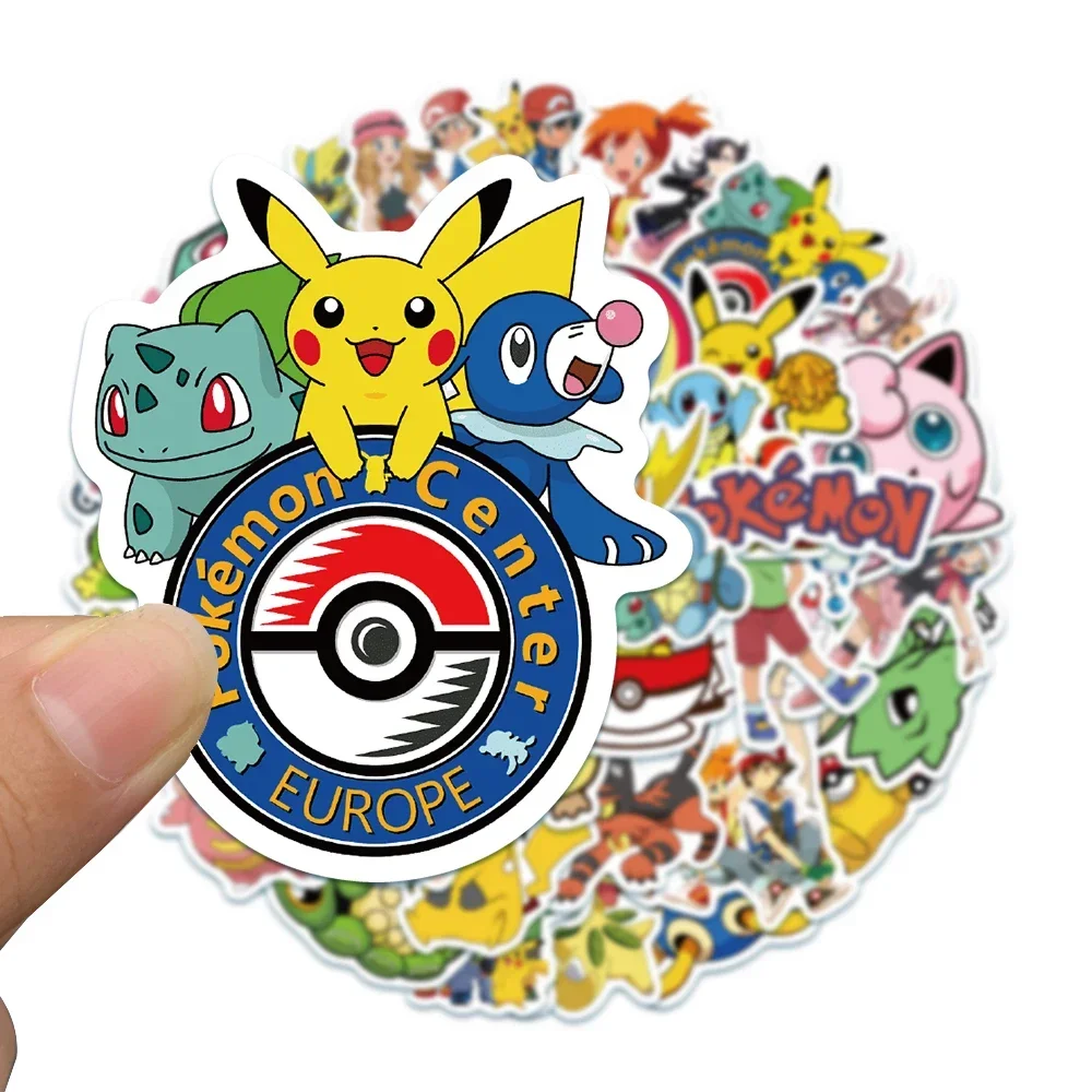 Kawaii Pikachu Pokemon Stickers Waterproof Motorcycle Phone Car ...