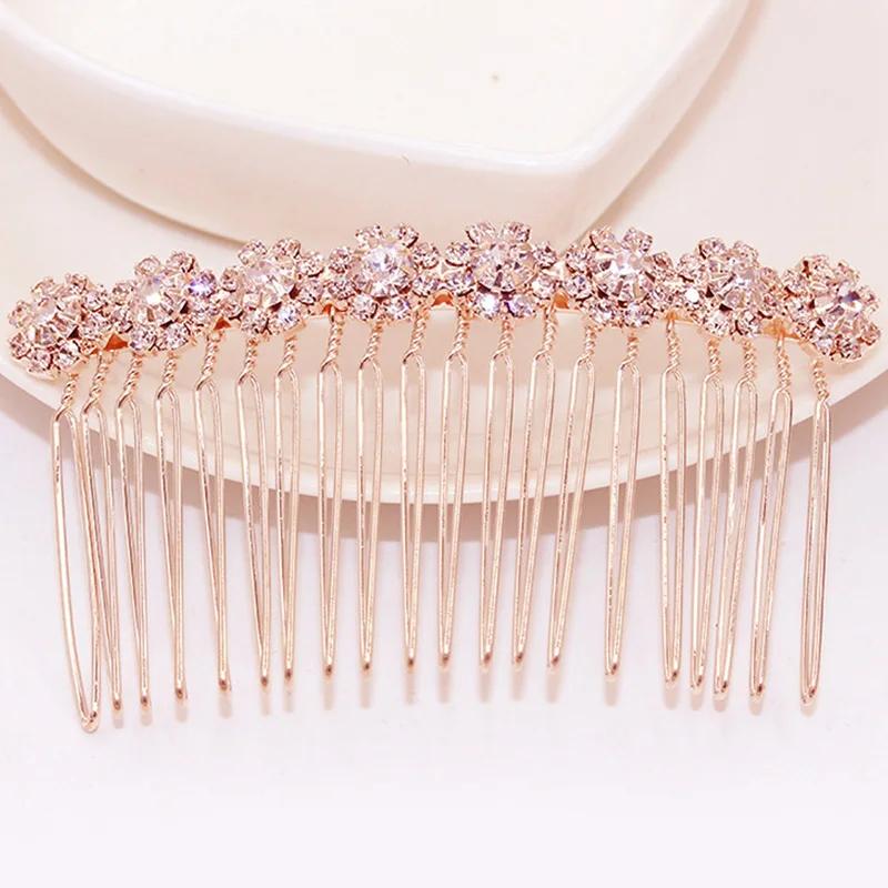 Wedding Hair Jewelry For Women Gold Plating Metal Alloy Tuck Comb ...