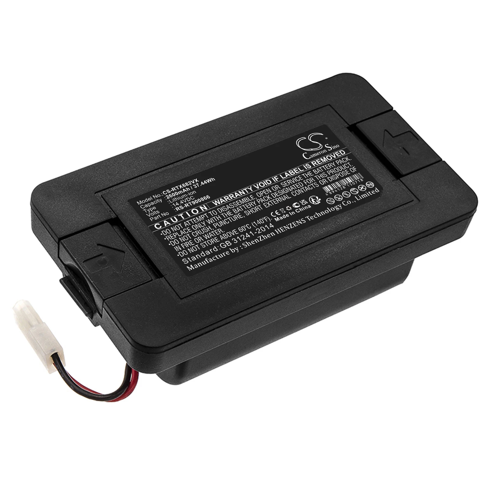 Li-ion Vacuum Battery for Rowenta, 14.4V, 2600mAh, Compatible Models ...