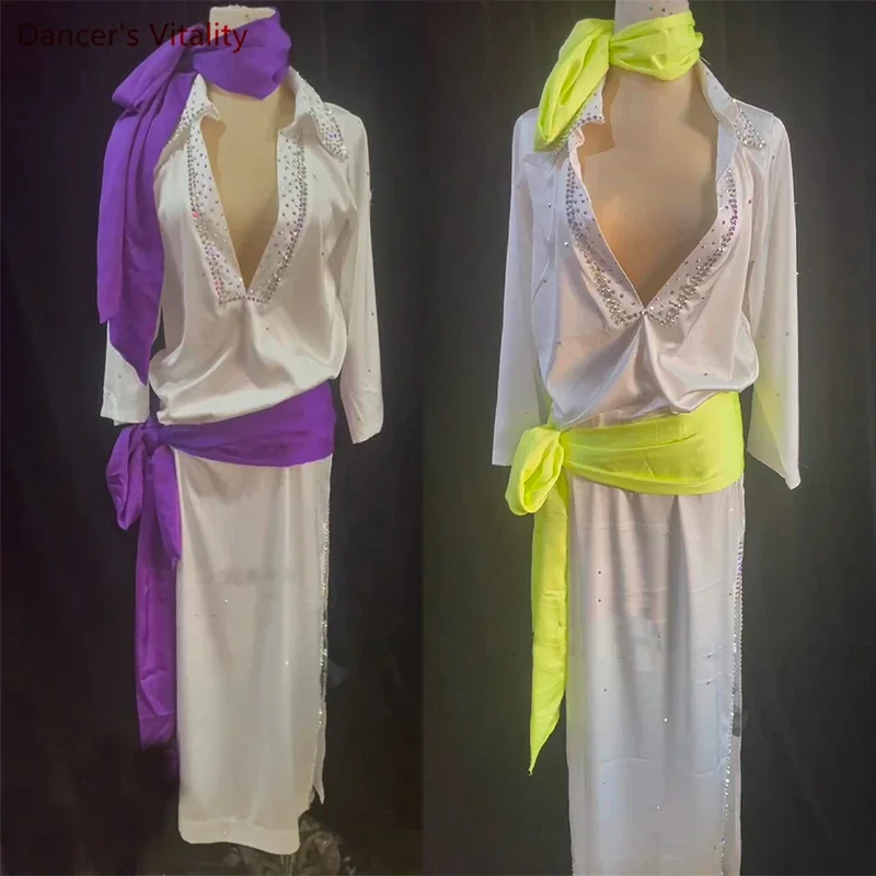 Traje-de-danza-del-vientre-para-mujer-ropa-de-actuaci-n-personalizada ...