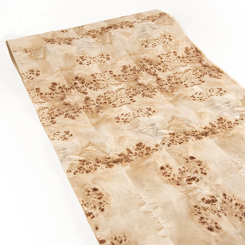 55*250cm Natural Poplar Burl Veneer, Kraft Paper Back Veneer for ...