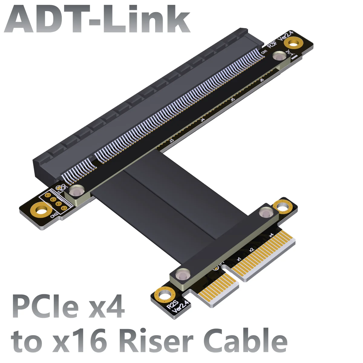 ADT-Link PCIe 3.0 x4 to x16 Riser Cable Male-to-Female GTX1080Ti ...