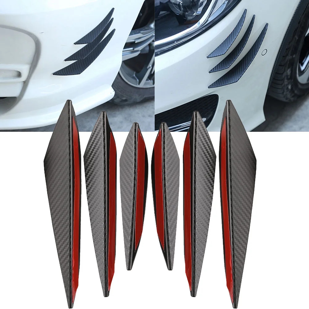 4-6pcs-Universal-Fit-car-Front-Bumper-Lip-Diffuser-Splitter-Fins-Body ...