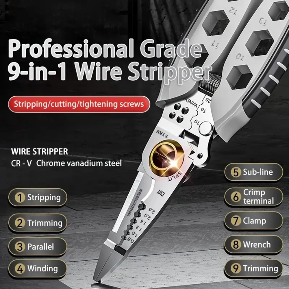 7-Inch-Multifunctional-Wire-Stripper-Pliers-Electrician-Special-Tools ...