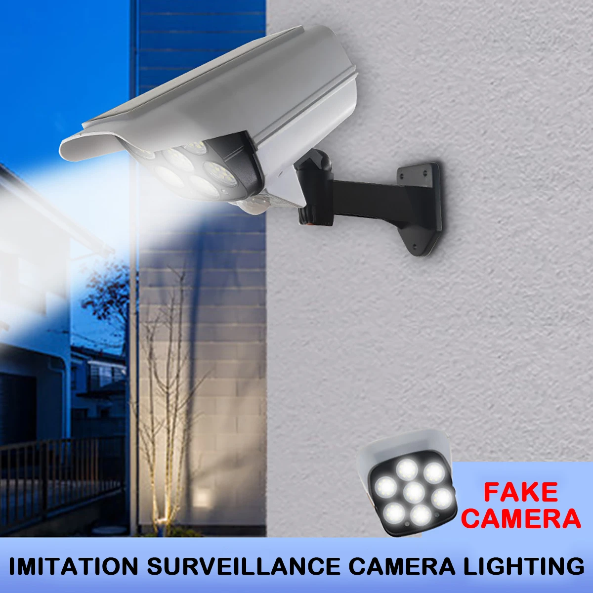Security Dummy Camera Solar Motion Sensor Light LED Outdoor Wireless ...