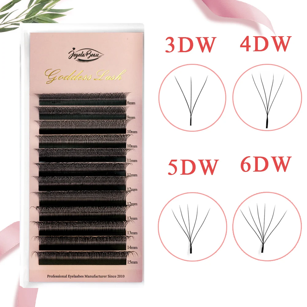 Goddess 3D/4D/5D/6D W Shape lashes 4D Premade Fan Lash Extensions 0.07 ...