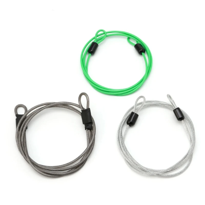 Double-Loop-Braided-Steel-Cable-Flexible-Lock-Cable-U-Lock-Padlock-Wire ...