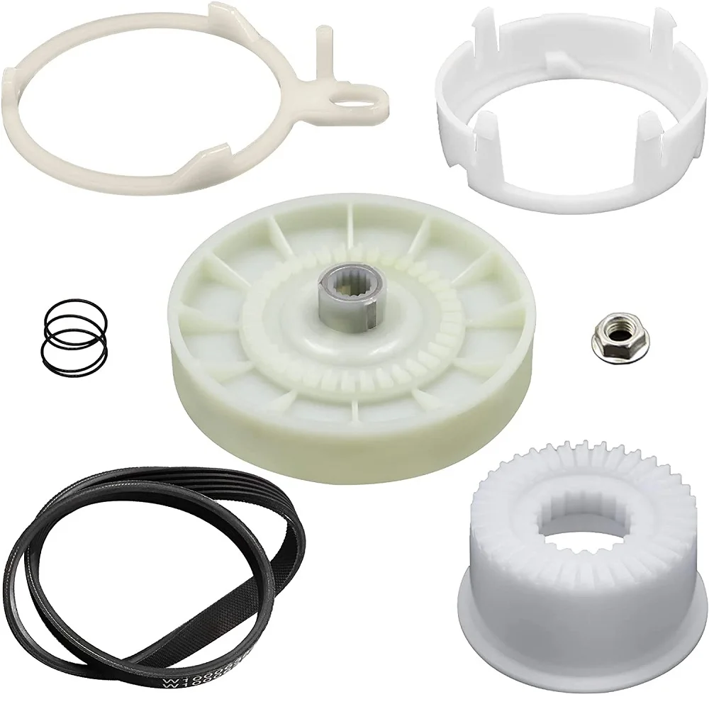 W10721967-Washer-Pulley-Clutch-Kit-W10006384-Washer-Drive-Belt-For ...