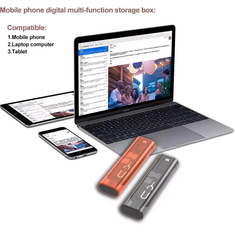 Portable-Adapter-Storage-Box-Micro-USB-Cable-Type-C-Data-Cable-Charging ...