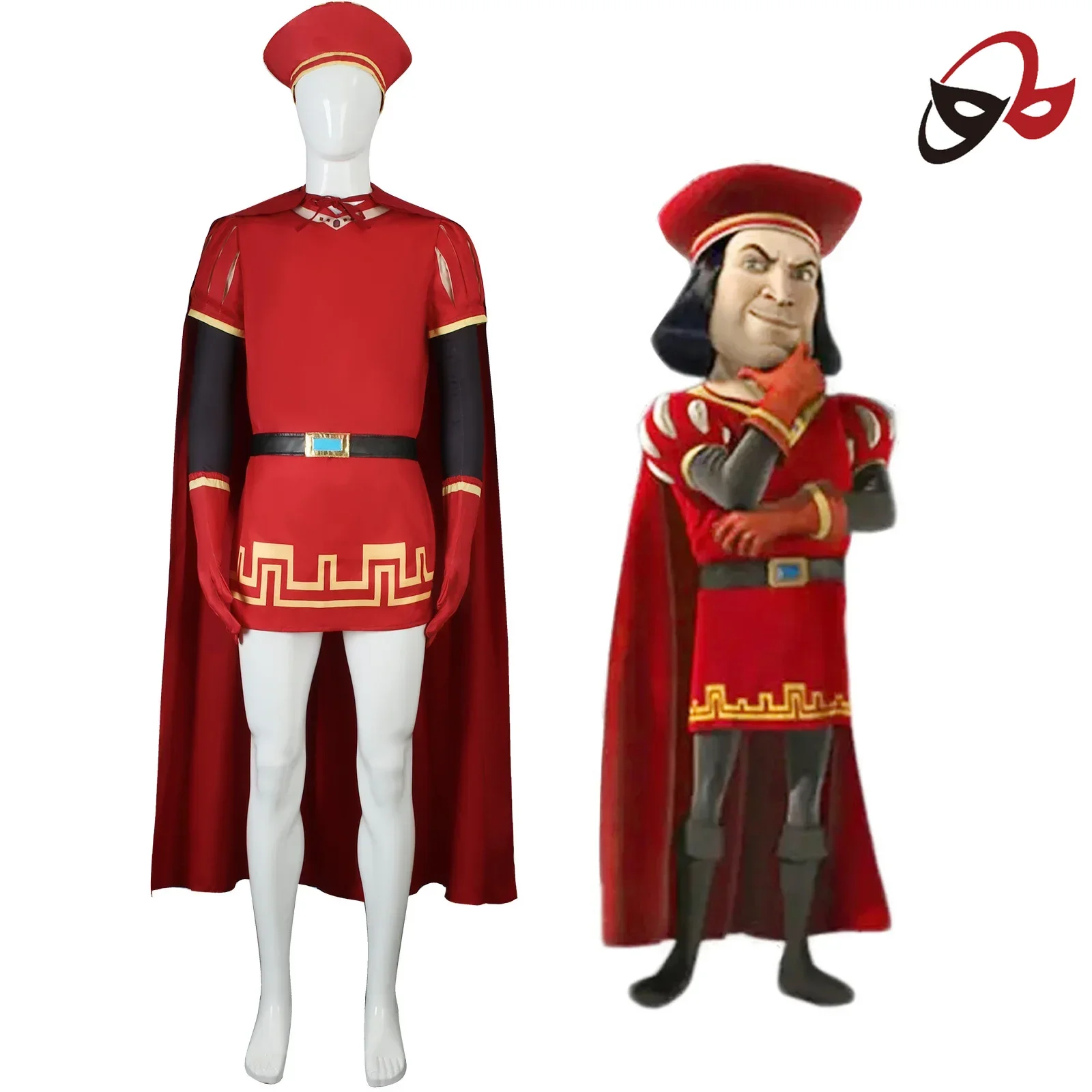 Lord Farquaad Shrek Cosplay Costume Set - Carnival Uniform Included ...
