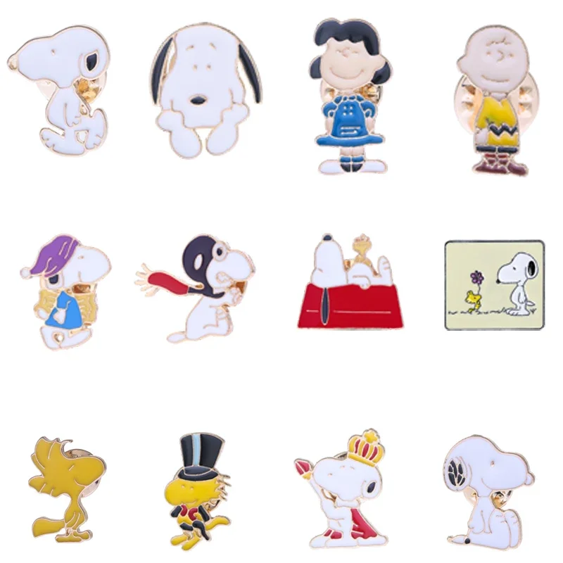 Snoopy-Brooches-Badges-Anime-Enamel-Pins-Lapel-Badges-Cartoon-Backpack ...