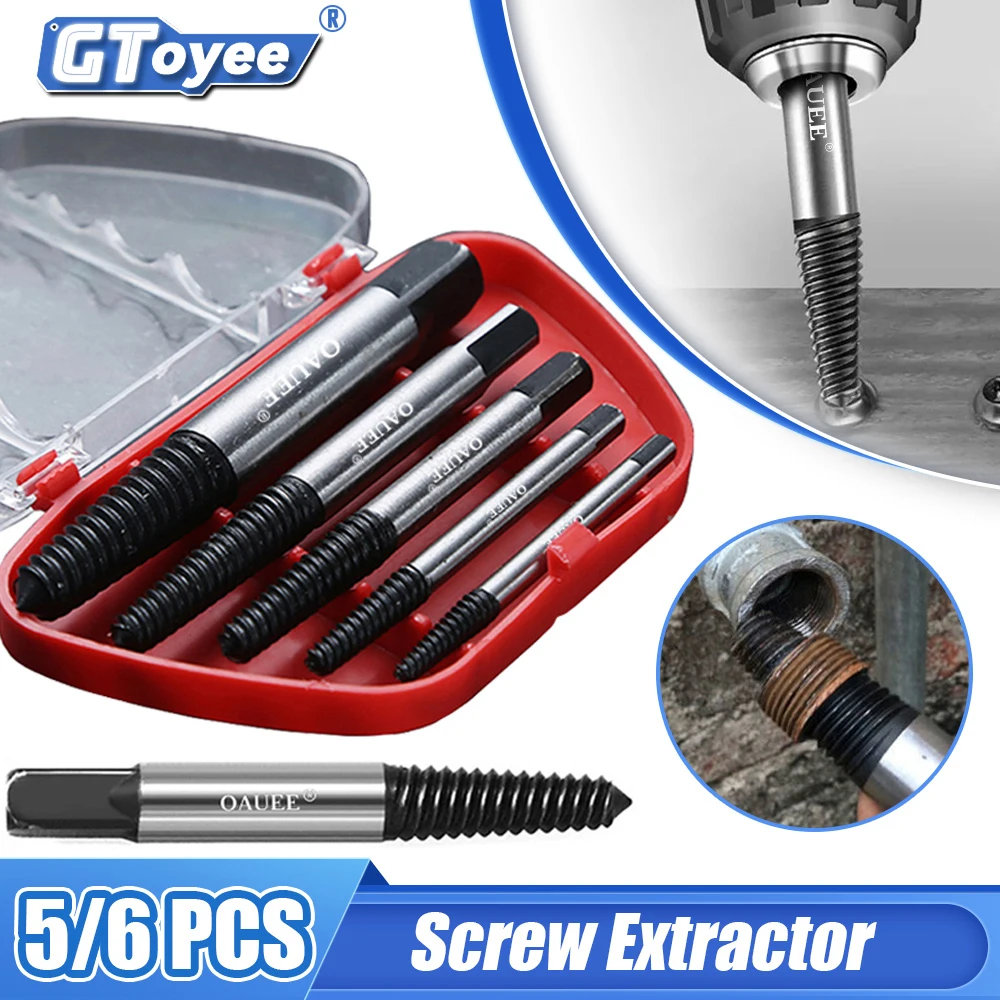 5-6-Pieces-Screw-Extractor-Damaged-Screw-Removal-Extractor-Drill ...