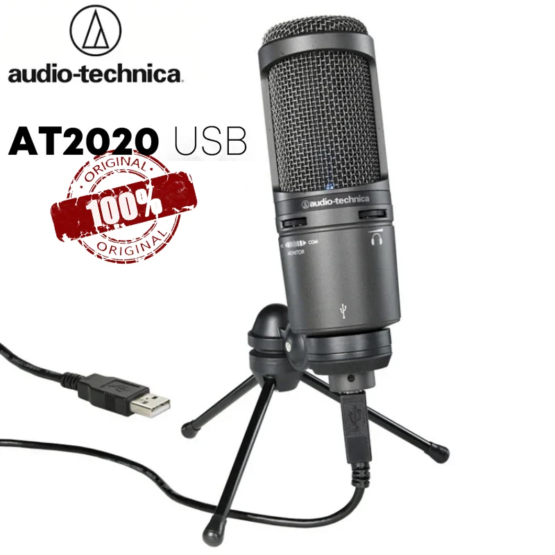 100-Original-Audio-Technica-AT2020USB-Condenser-Microphone-Set ...