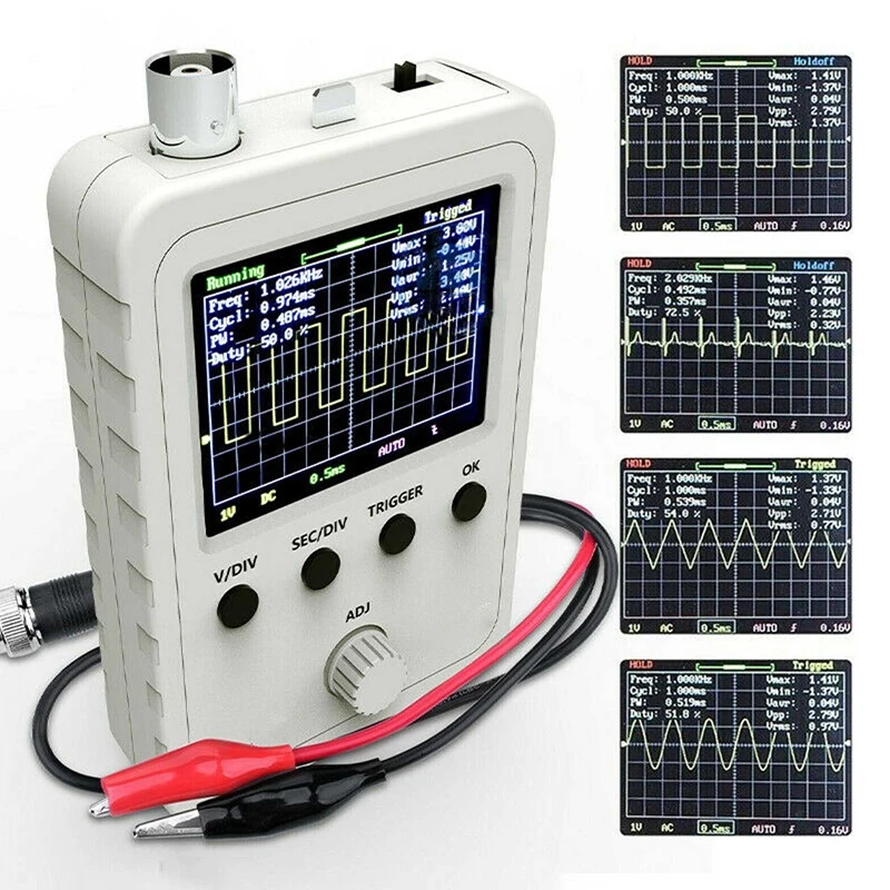DSO150 Digital Oscilloscope 2.4 inch LCD Display with Clip + Adpater ...