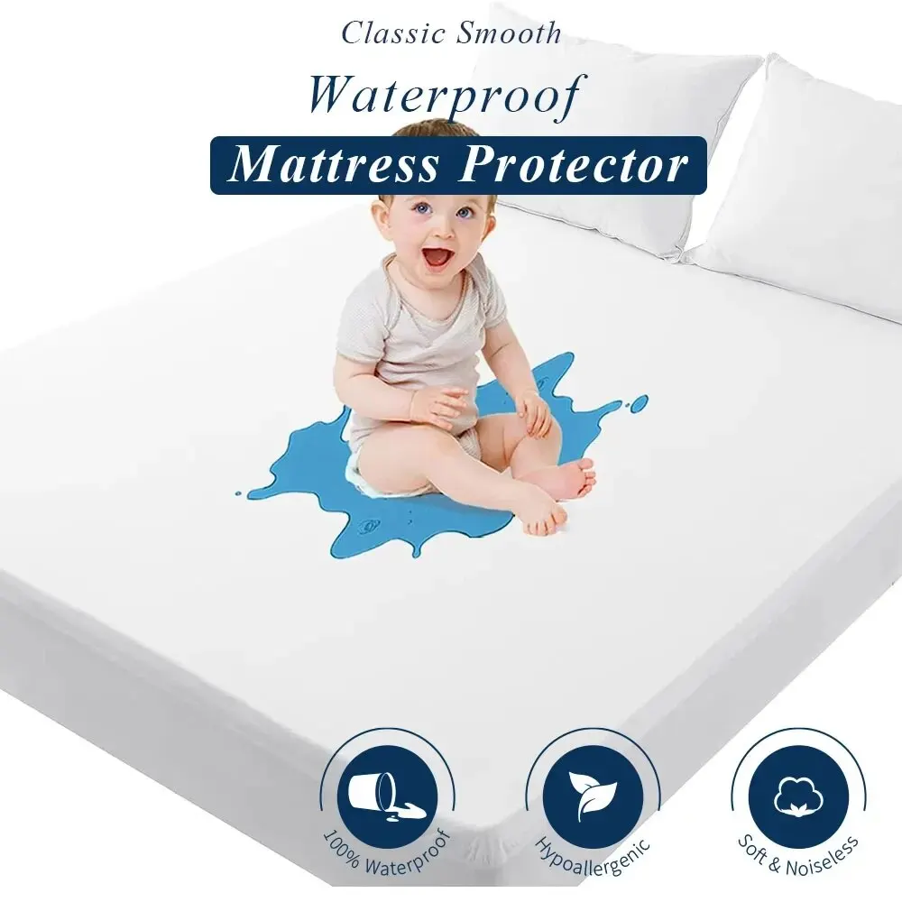 Protector-de-cama-impermeable-funda-de-almohadilla-de-cama-de ...