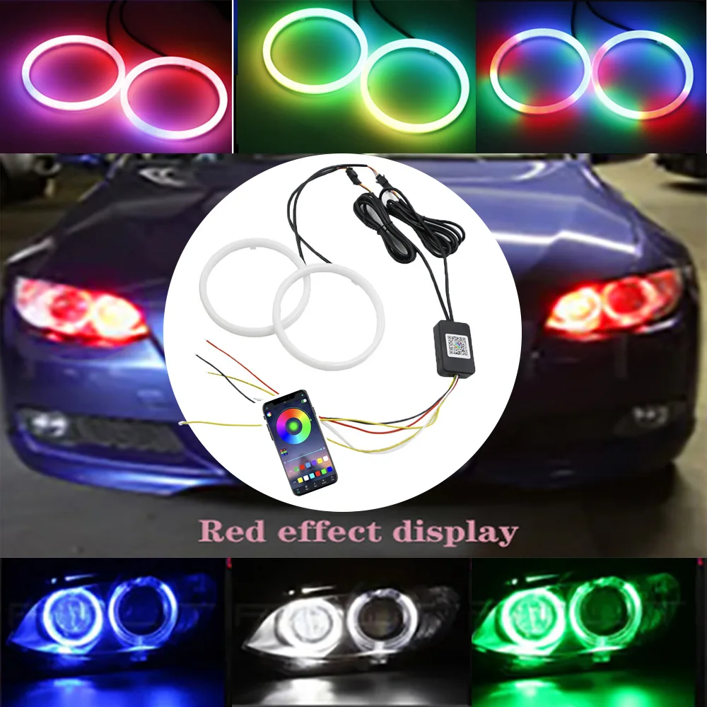 2pcs-RGB-Angel-Eye-LED-Daytime-Running-Headlight-Light-with-APP-Control ...