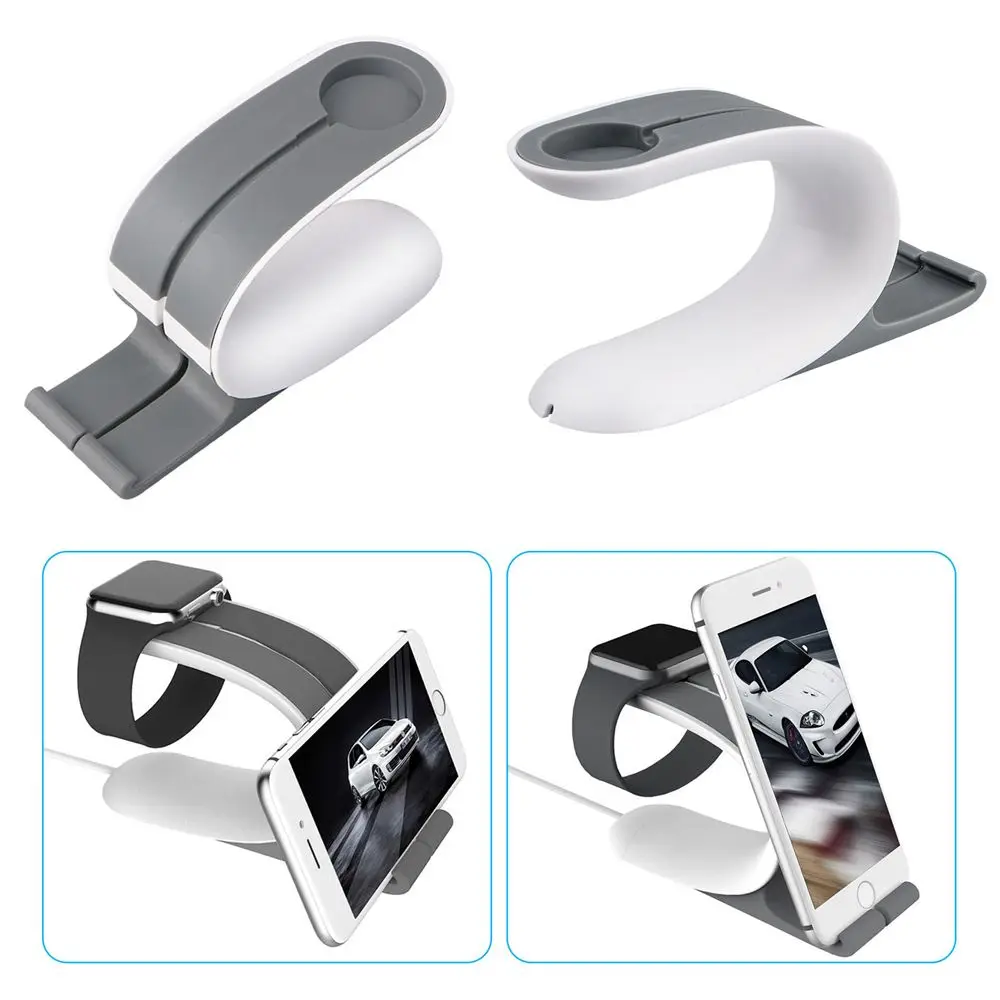 New-Desktop-Watch-Rack-Charging-Dock-Silicone-Phone-Stand-Holder-for ...