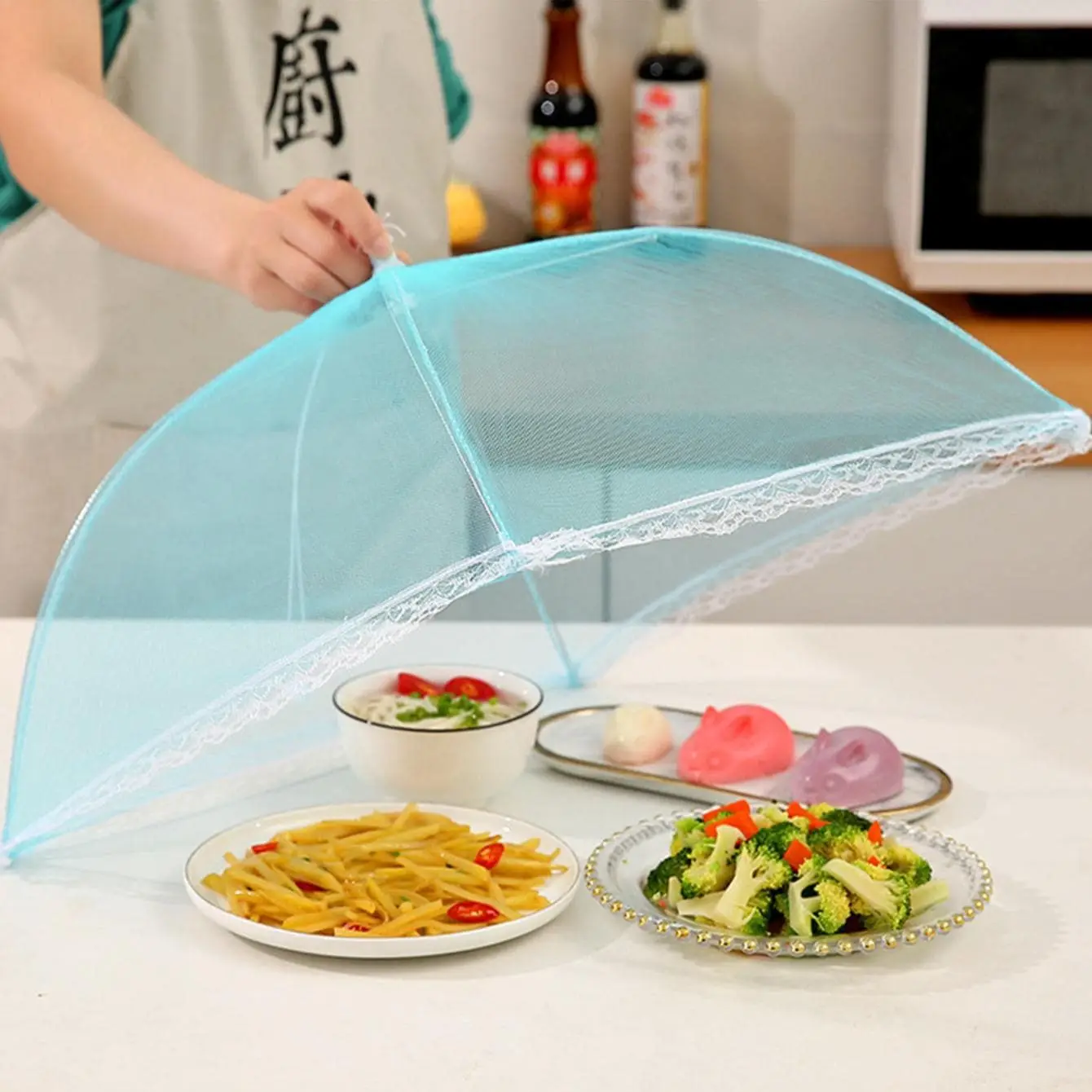 Foldable-Food-Covers-Mesh-Anti-Fly-Mosquito-Meal-Food-Cover-Umbrella-Picnic-Protect-Dish-Cover ...