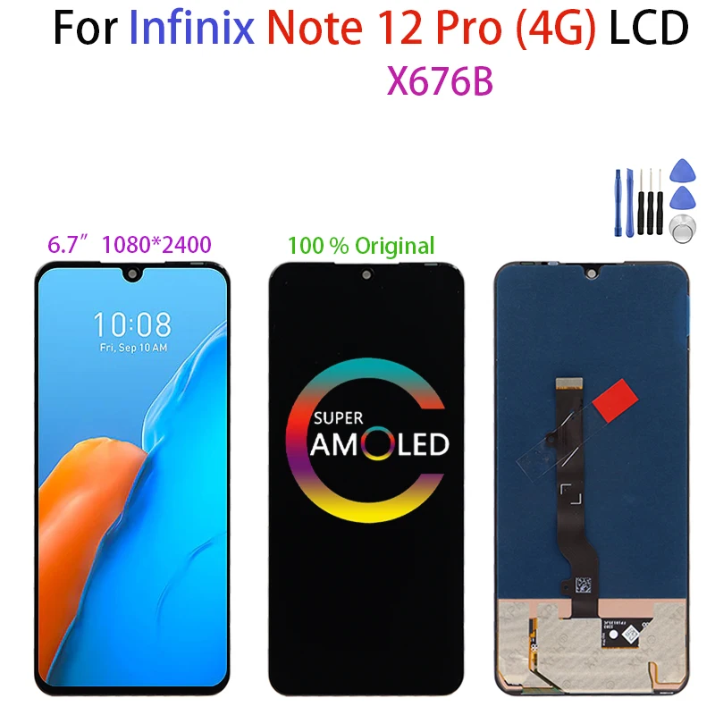Original-AMOLED-For-Infinix-Note-12-Pro-4G-X676B-Pantalla-lcd-Display ...