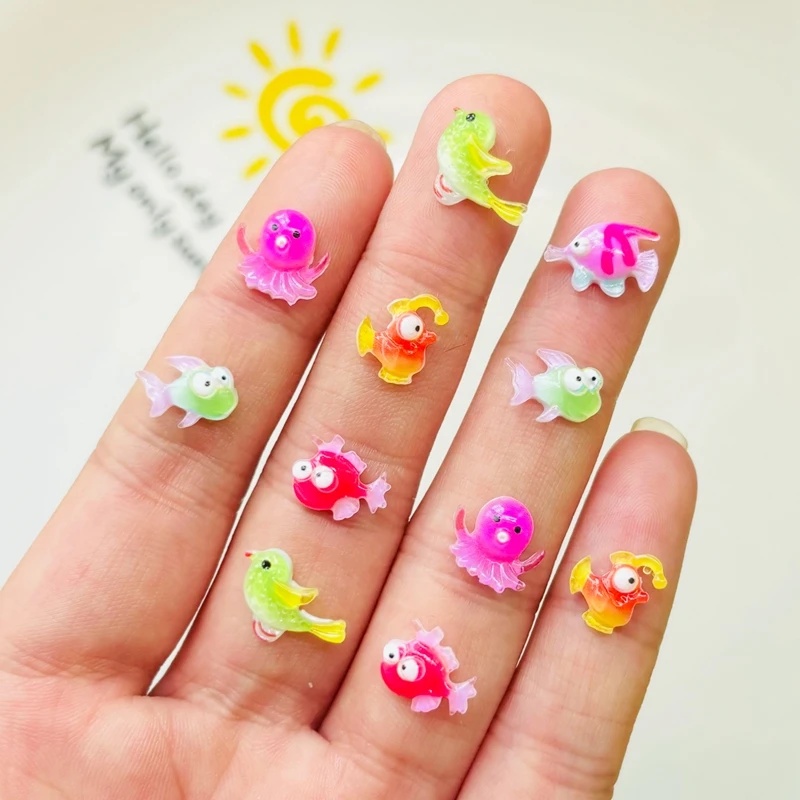 50-Pcs-Cute-Mini-Cartoon-Marine-Animals-Small-Fish-Resin-Figurine ...