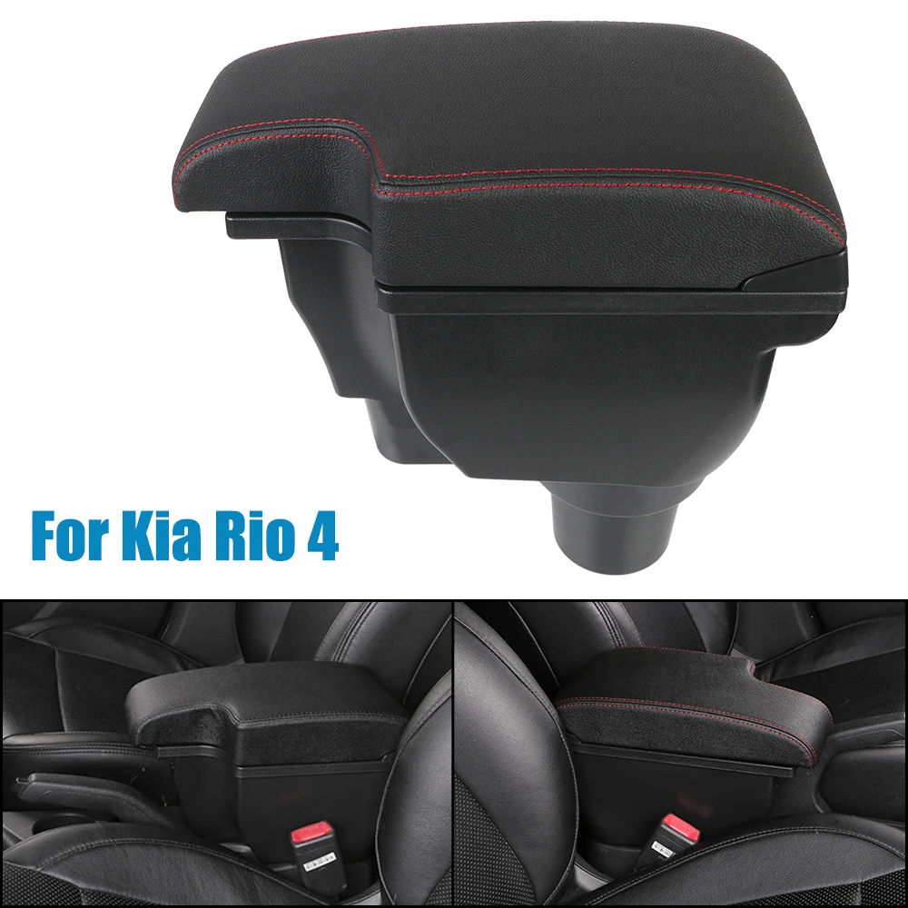 Caja de reposabrazos para coche, accesorios para Kia Rio 4 Rio x line ...