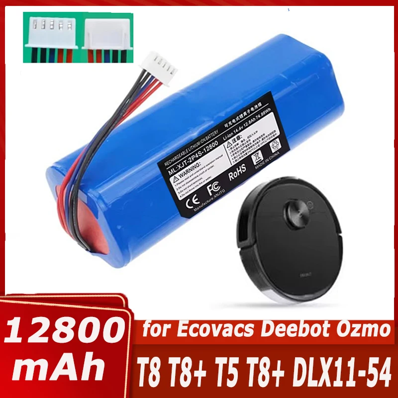 High-capacity Battery 12800mAh For ECOVACS Deebot Ozmo 950 T8 T8+ T5Max ...