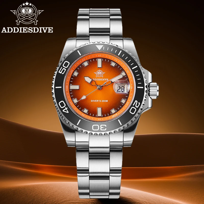 ADDIESDIVE New Diving Watch Men Ceramic Bezel Luxury Quartz Wristwatch ...