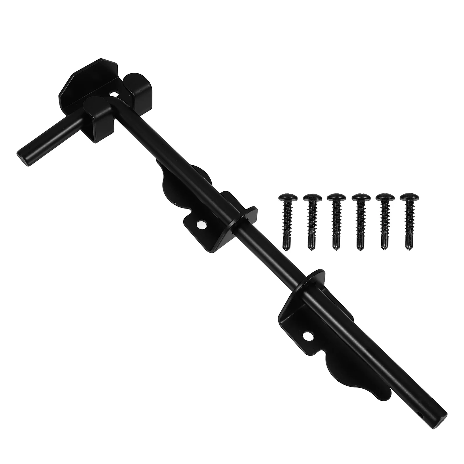 Door-Latch-Cane-Bolt-Fence-Gate-Hardware-Heavy-Duty-Drop-Rod-Black-Shed ...
