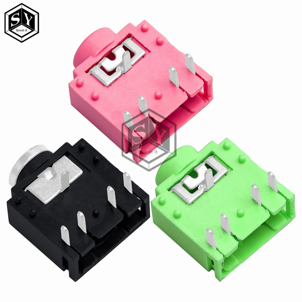 10PCS PJ-307 PJ307 3.5mm Stereo Jack Socket Audio Jack Connector PCB ...