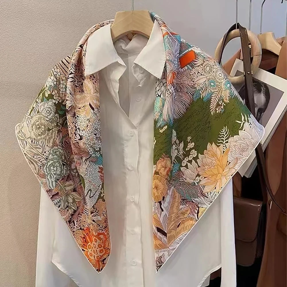 BYSIFA-New-Green-Real-Silk-Scarf-Femmes-Foulard-Fashion-Luxury-Brand ...