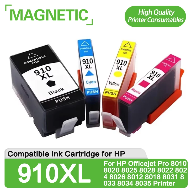 910 910XL Compatible Ink Cartridge For HP Officejet Pro 8010 8020 8025 ...