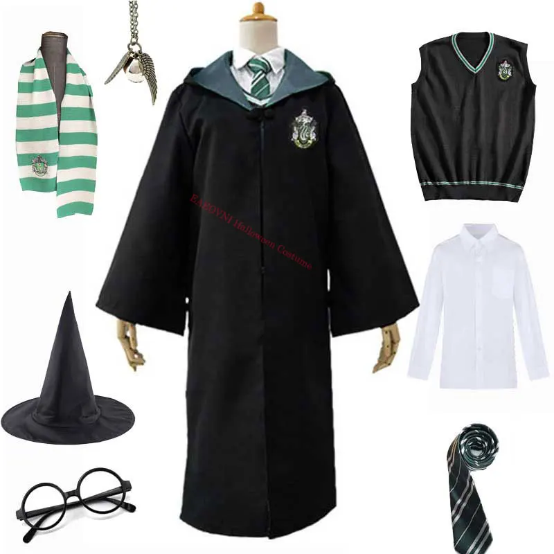 Child-Adult-Magician-Robe-Costume-Halloween-Wizard-Witches-Cosplay-Kids ...