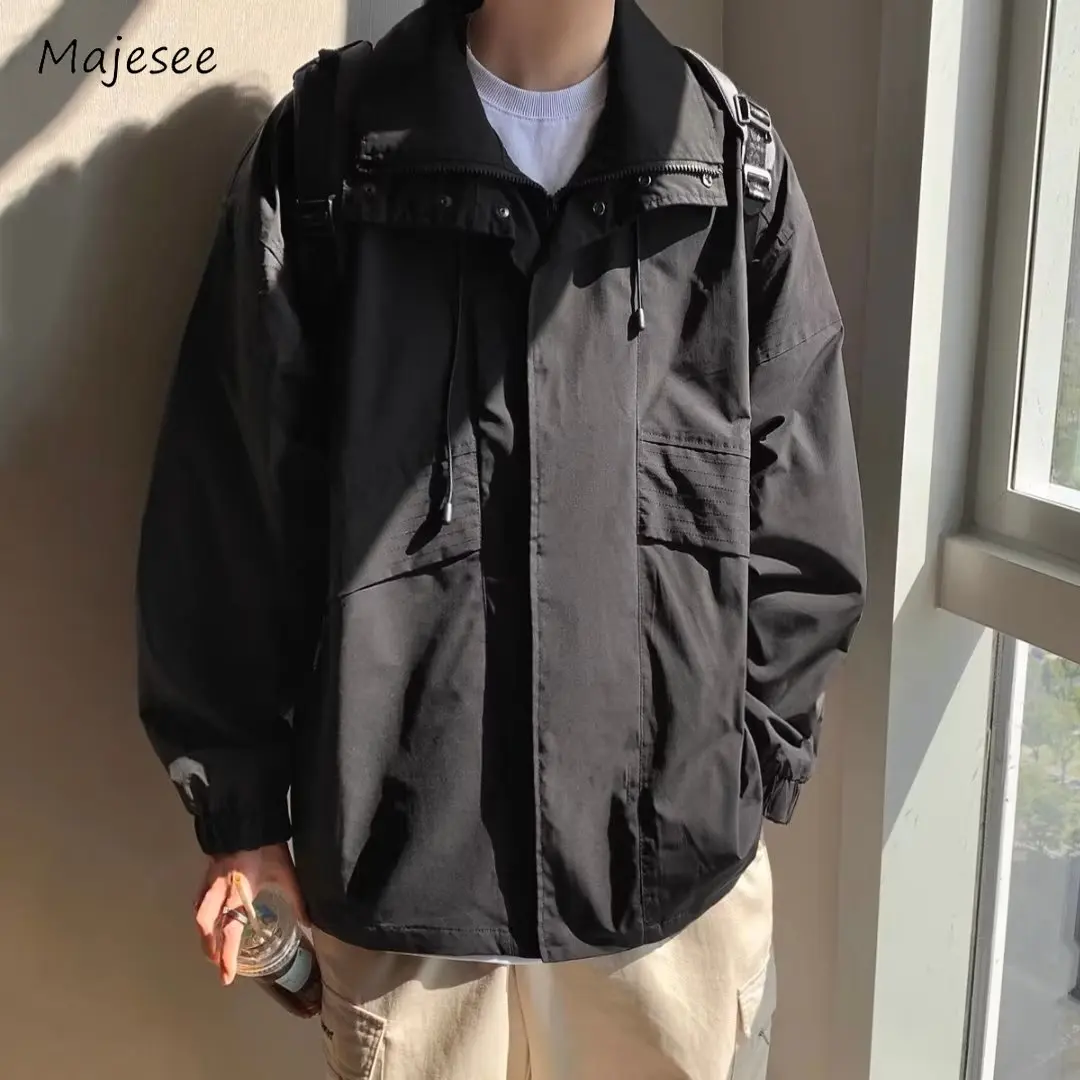 Solid-Jackets-Men-Baggy-Outdoor-Double-Collar-Windbreaker-Fashion ...