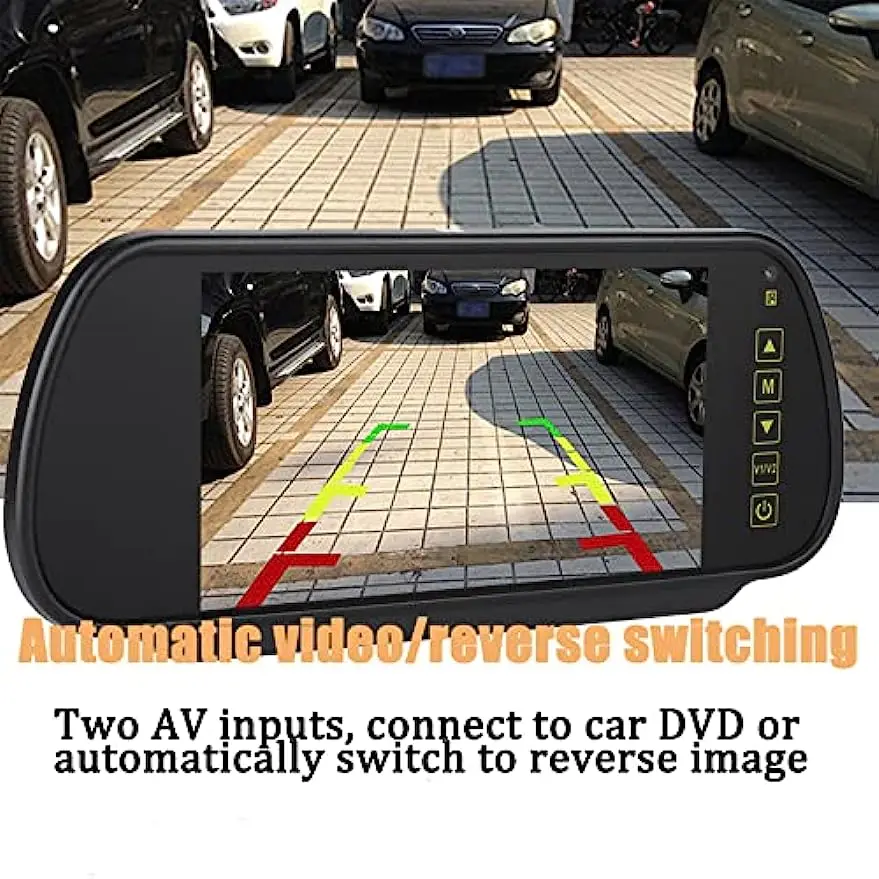 Car Rearview Mirror Compatible with Car Backup Camera 7 inch Car ...