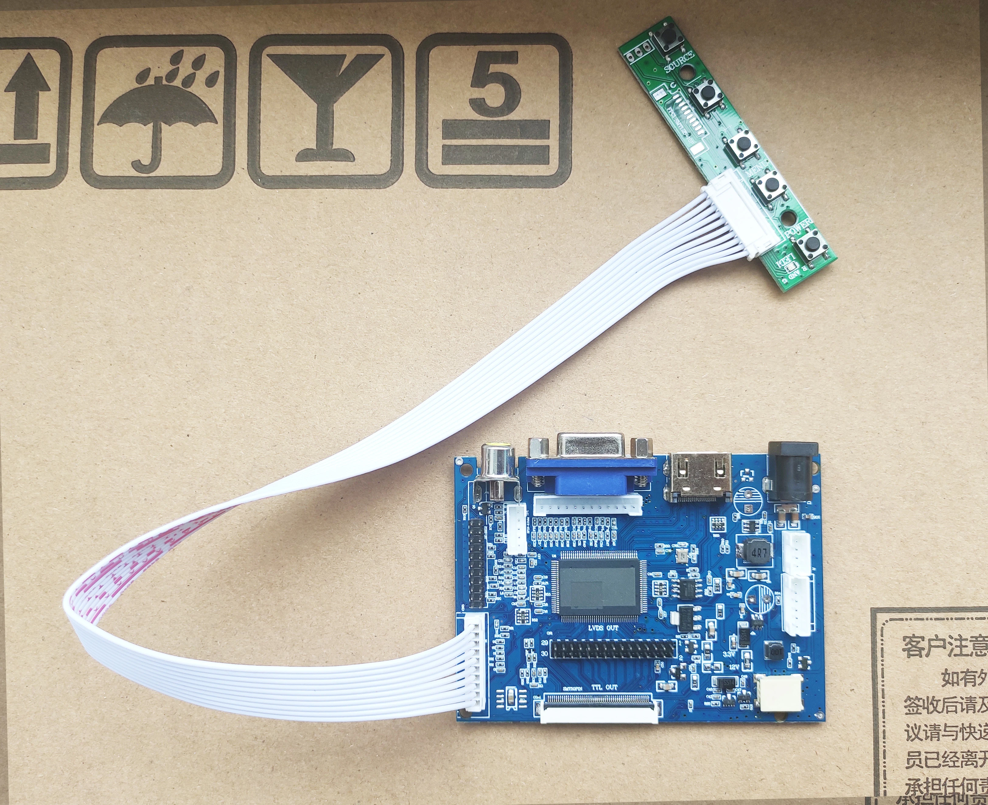 At070tn90 Tn92 Tn94 Tn64 At065tn14 Lcd Driver Board Vs-ty2662-v1 Pcb800099 Hdmi Compatible Vga ...