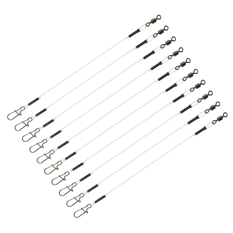 Fishing Leader Line with Swivels and Fluorocarbon Leader Set for ...