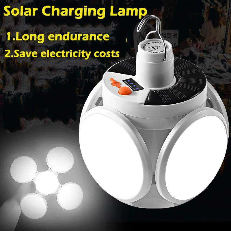 Solar-Camping-Lantern-Portable-USB-Rechargeable-Hanging-Tent-Lamp-LED ...