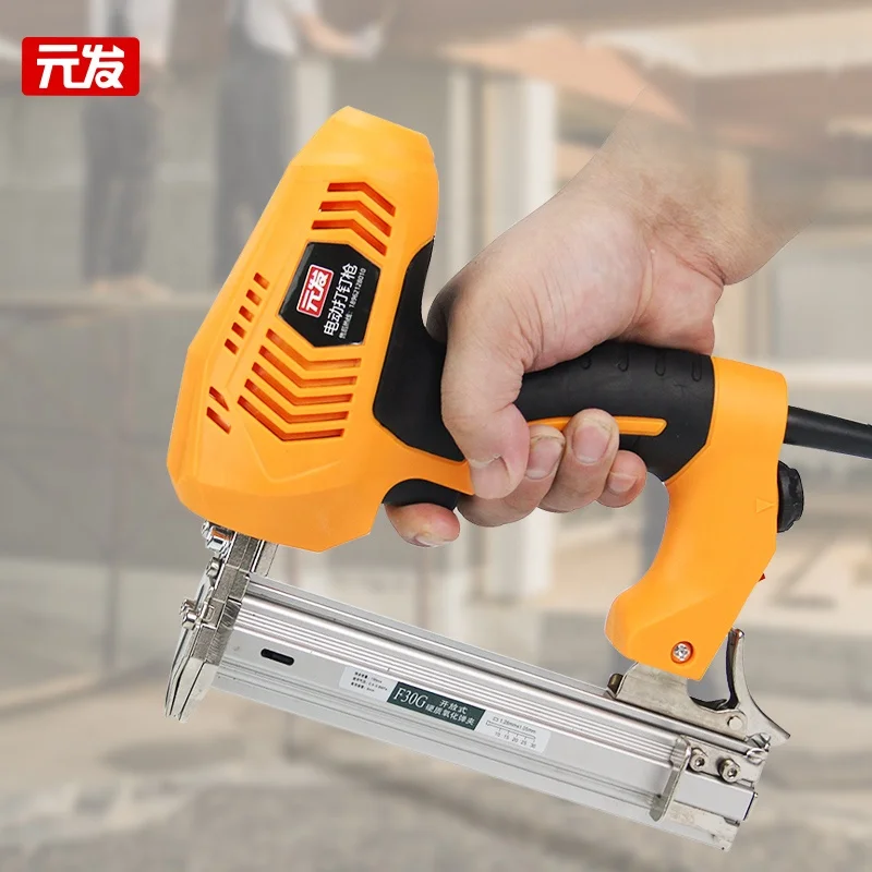 YANFA 품질 220V F30 전동 브레이크 네일러 2350W, 조정 가능한 목공 가구 스테이플러 프레이밍 전동 공구 10 ...