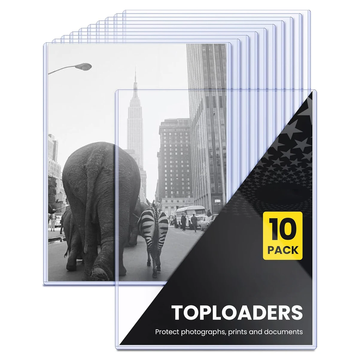 10pcs clear semi-rigid PVC paper protector in hard plastic sleeve for ...