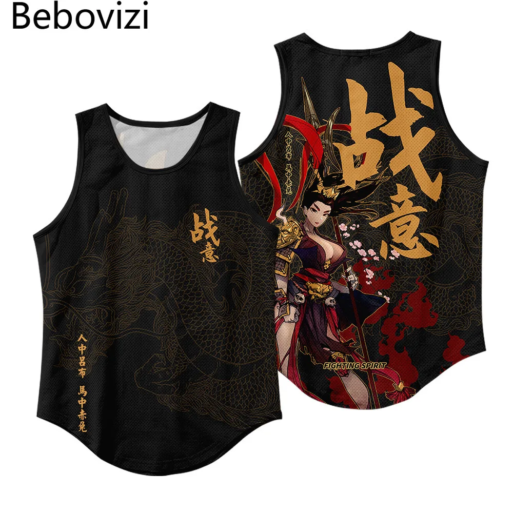 Fashion-Anime-Samurai-Print-Tank-Tops-Summer-Gym-Sleeveless-Shirt ...