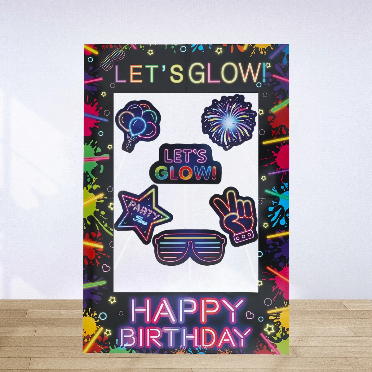 Let-s-Glow-Paper-Photo-Frame-1set-Photography-Tools-Birthday-Party ...
